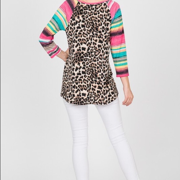 Tops | Leopard And Serape Print Top | Poshmark